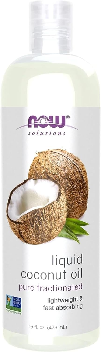 NOW, Liquid Coconut Oil, Light and Nourishing, Promotes Healthy-Lookin ...