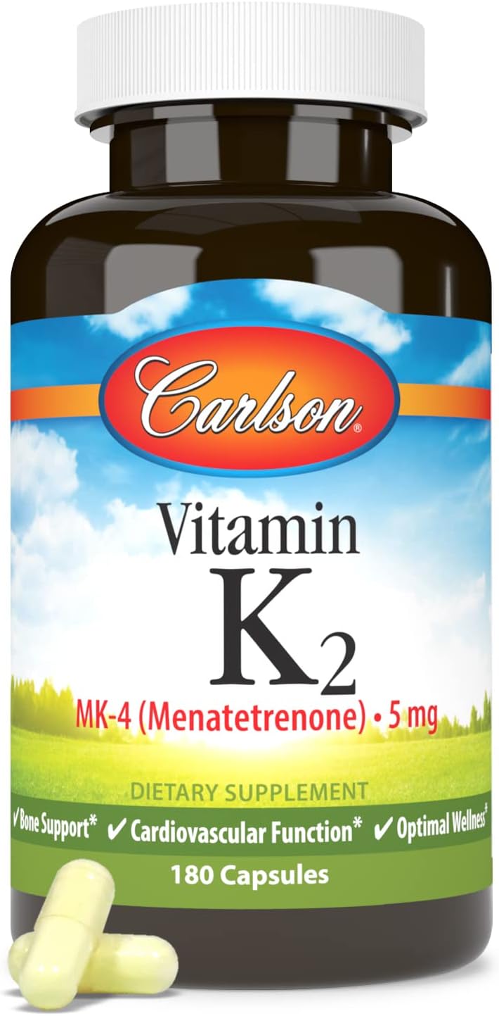 Carlson - Vitamin K2 MK-4 (Menatetrenone), 5 mg, 180 Capsules ...