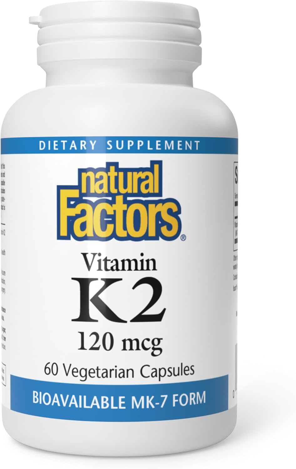 Natural Factors, Vitamin K2 120 mcg, Supports Bone and Vascular Health ...