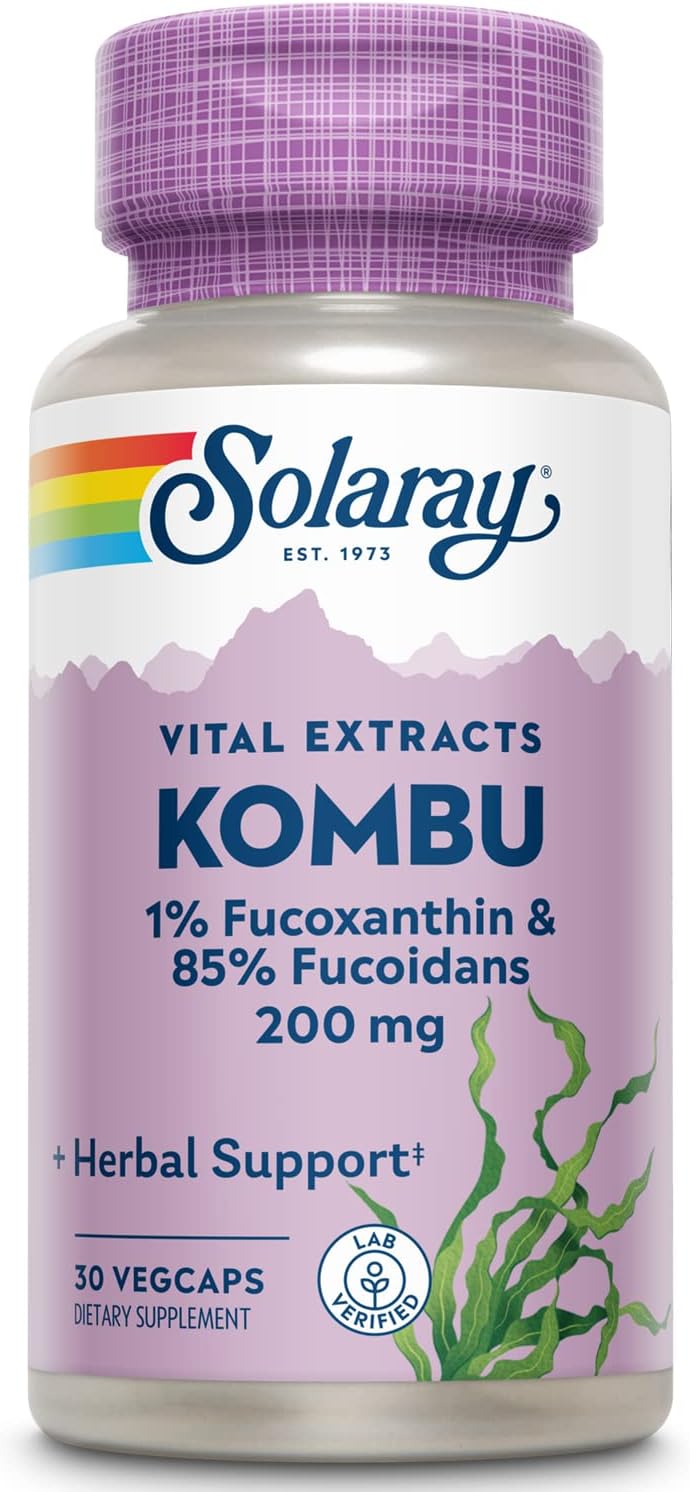 Solaray Fucoxanthin Special Formula Vegetarian Capsules, 400 mg | 30 C ...