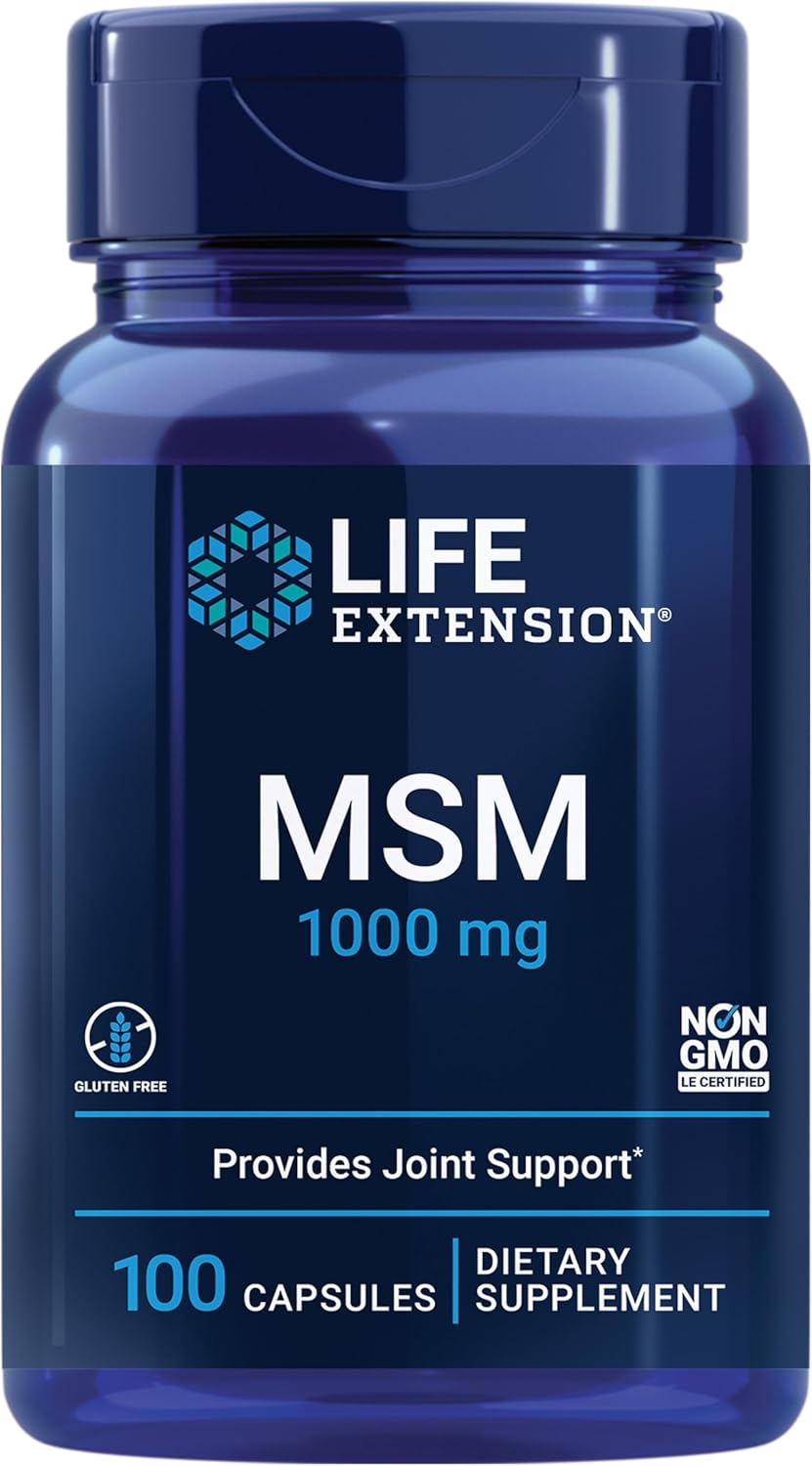 Life Extension MSM, 1000 mg, methylsulfonylmethane, Supports Healthy J ...