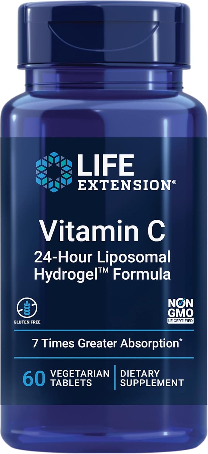 Life Extension Vitamin C 24-Hour Liposomal Hydrogel™ Formula, absorbs ...