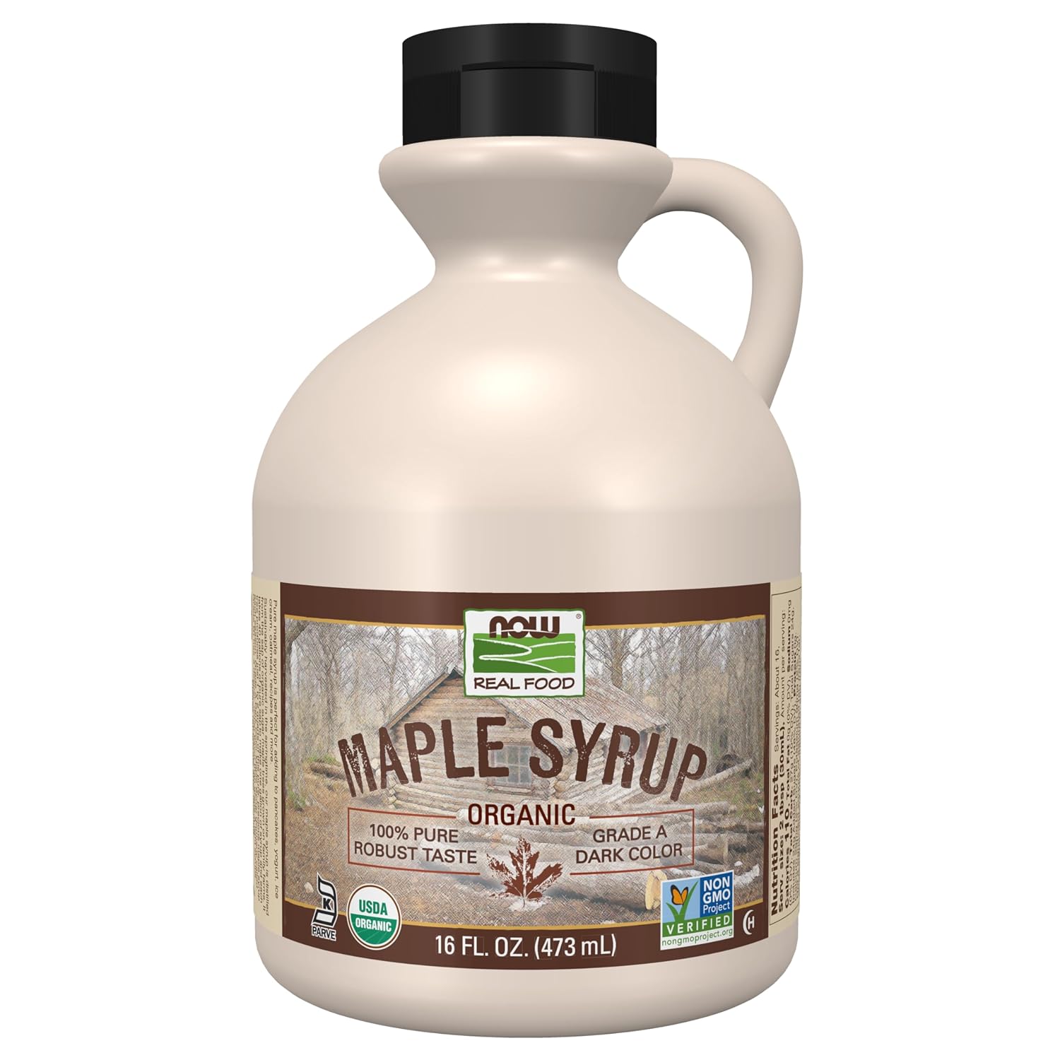 NOW, Certified Organic Maple Syrup, Grade A Dark Color, 16-Oz ...