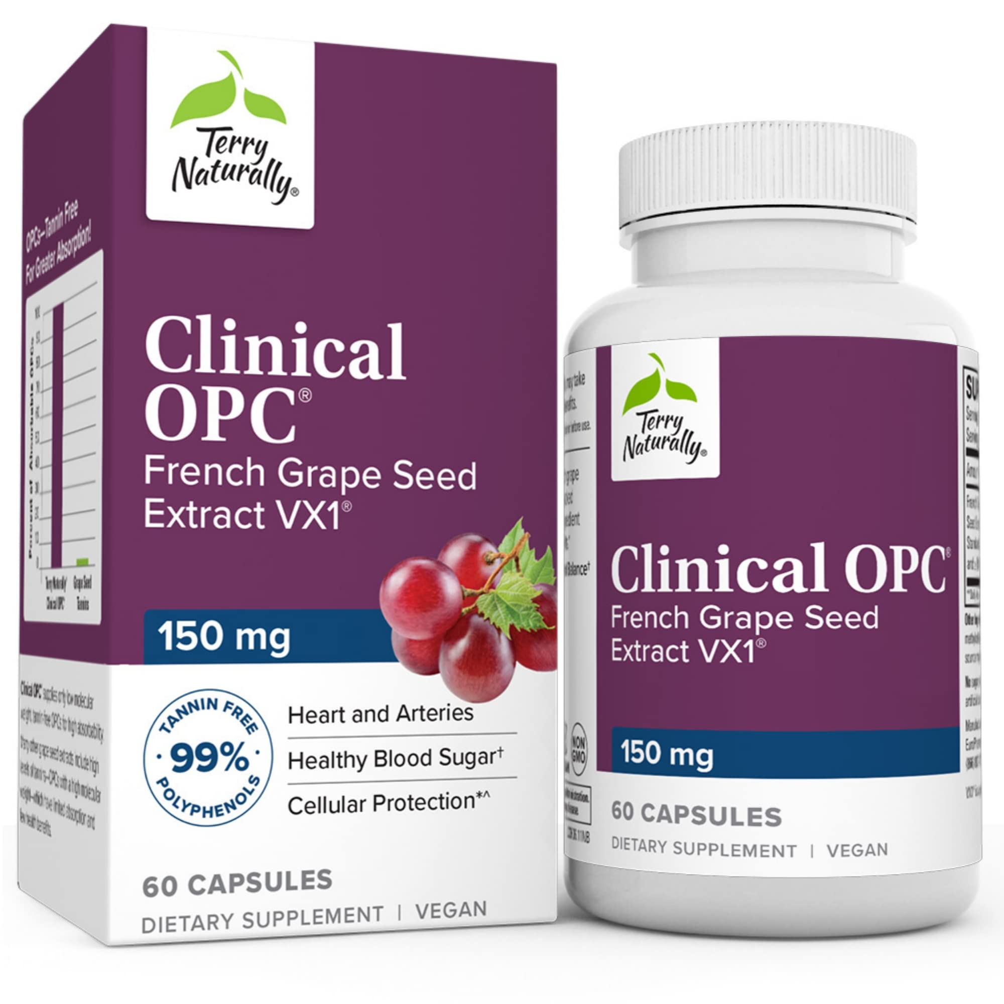 Clinical OPC® - 150 mg - Superior French Grape Extract VX1® - 60 Caps ...