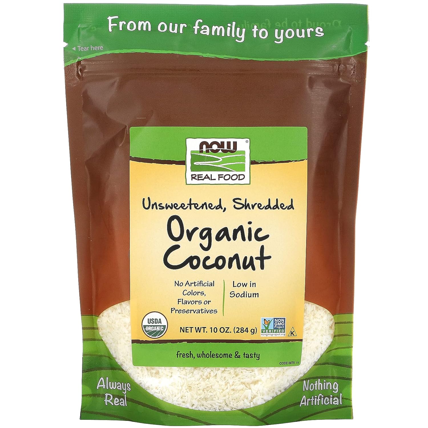 NOW Foods, Organic Coconut, Unsweetened and Shredded, 10-Ounce ...