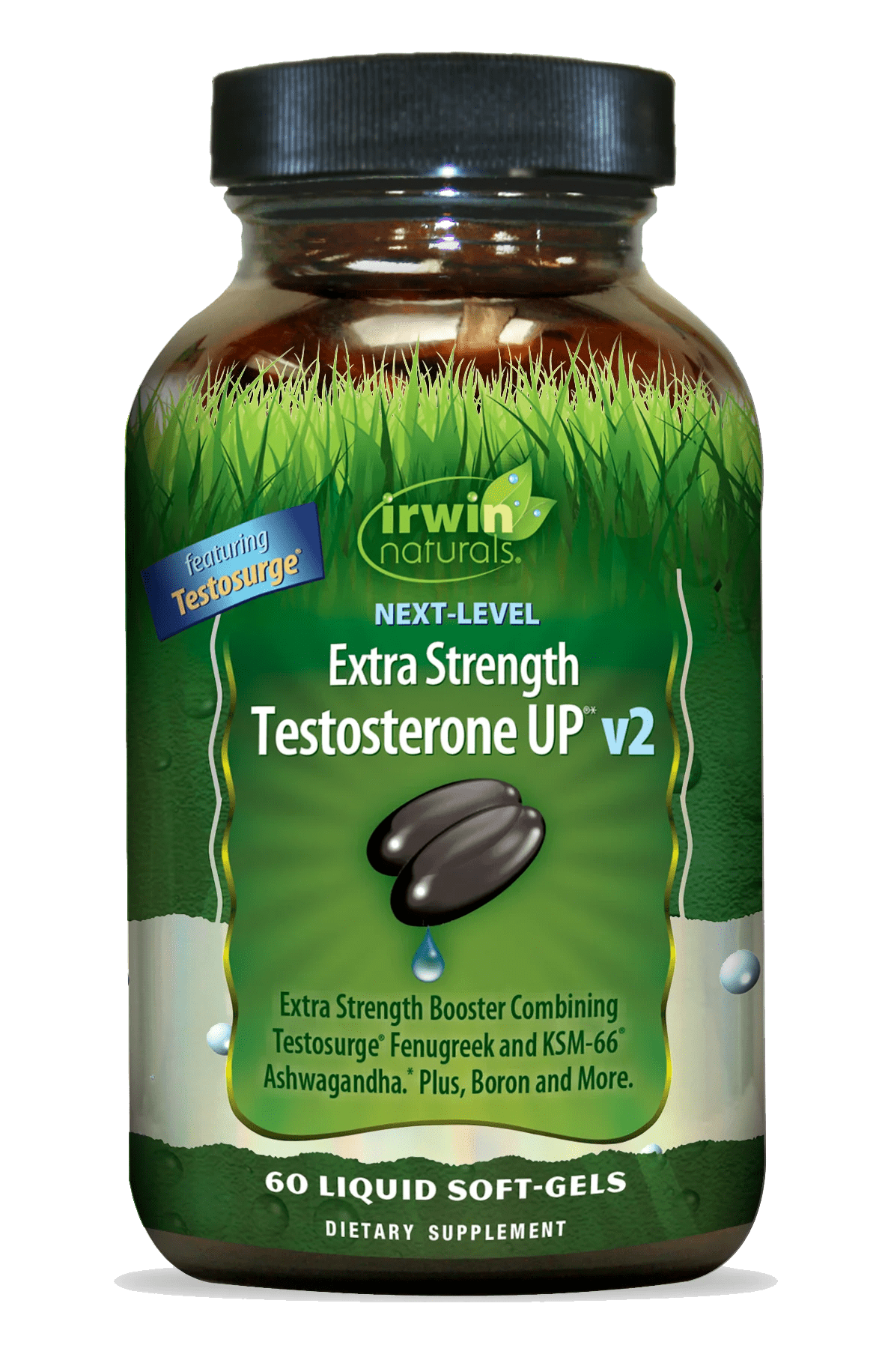 Irwin Naturals Next Level Extra Strength Testosterone UP v2, 60 Softge ...
