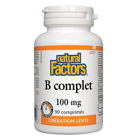 Natural Factors Complete Vitamin B Time Release 100 Mg 90 Tabs ...