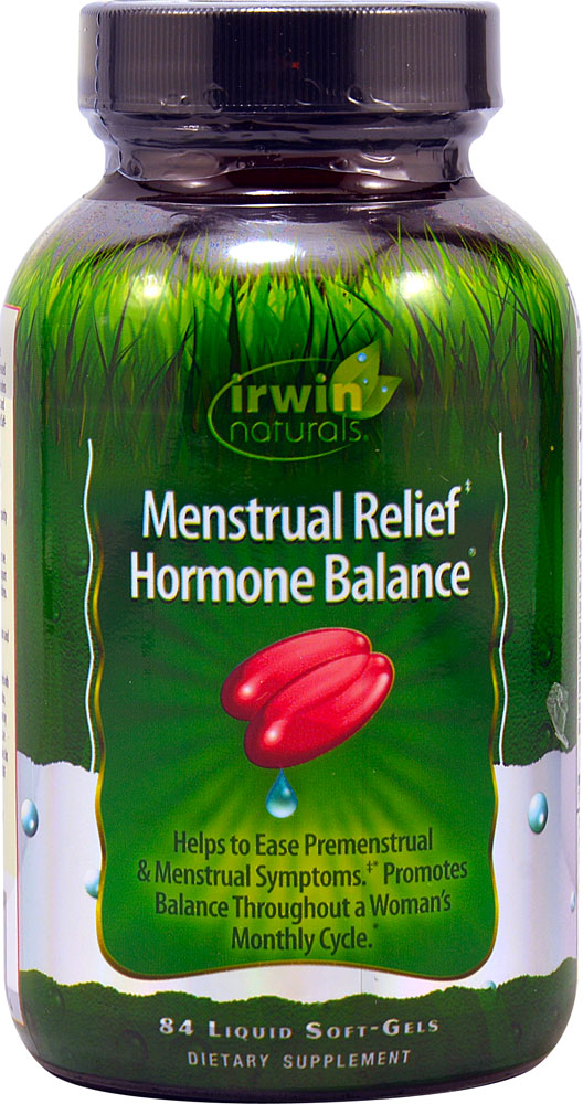 Irwin Naturals Menstrual Relief Hormone Balance, 84 Liquid Soft-Gels ...