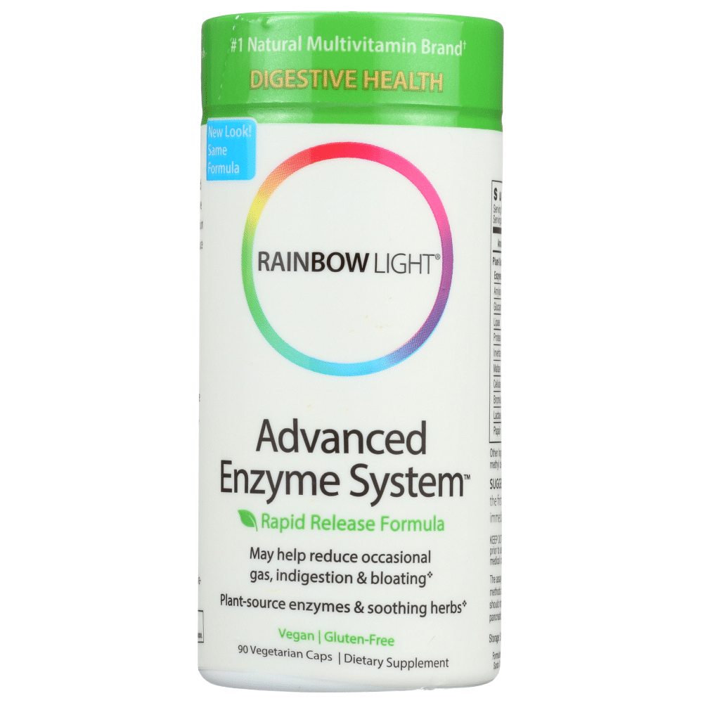 Rainbow Light Advanced Enzyme System Rapid Release Formula, 90 Vegetar ...