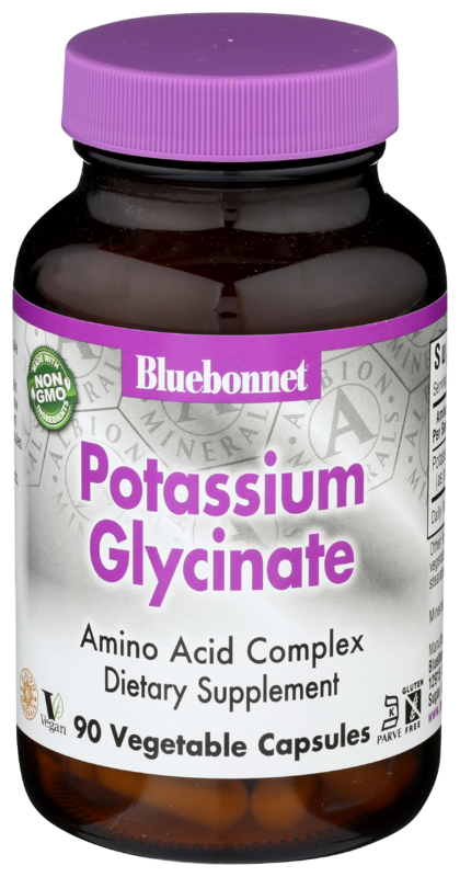 POTASSIUM GLYCINATE 99 mg - 90 Veg Caps – Highland Health Foods