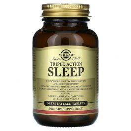 solgar triple action sleep 60 tri layer tablets time release melatonin ...