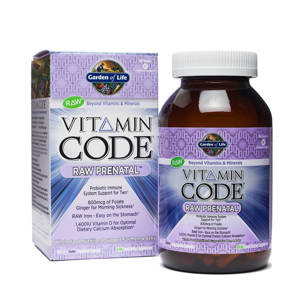Garden of Life Vitamin Code Multivitamin, Raw Prenatal, Vegetarian Cap ...
