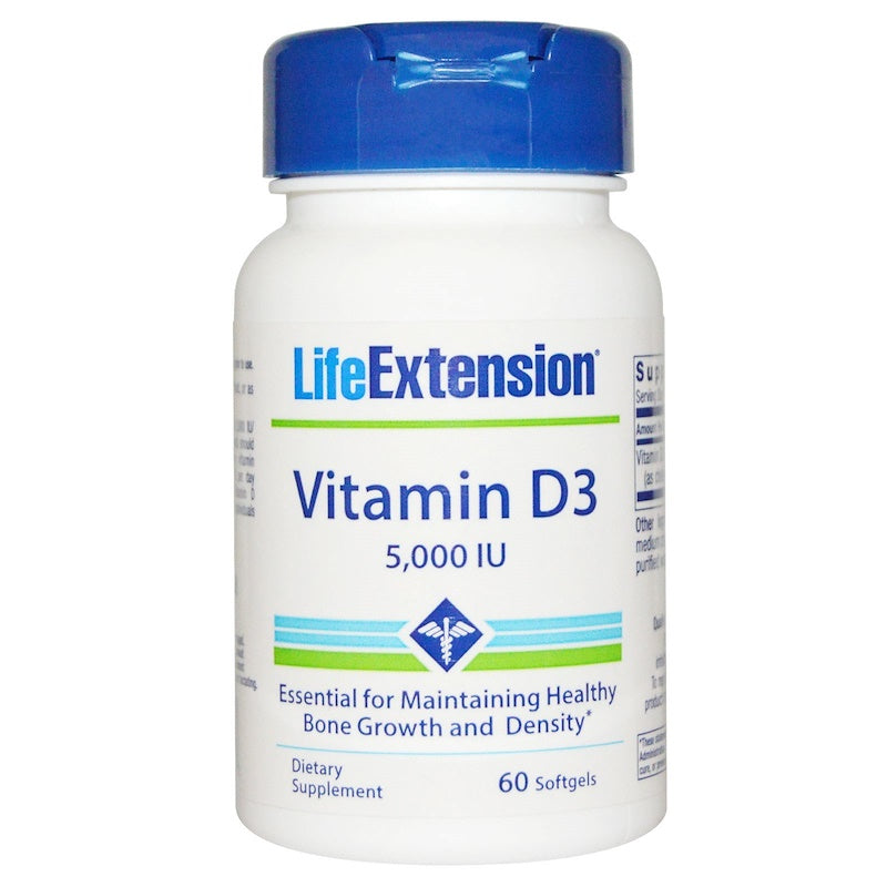Life Extension - VITAMIN D 3 5000 IU 60 CAPSULES – Highland Health Foods