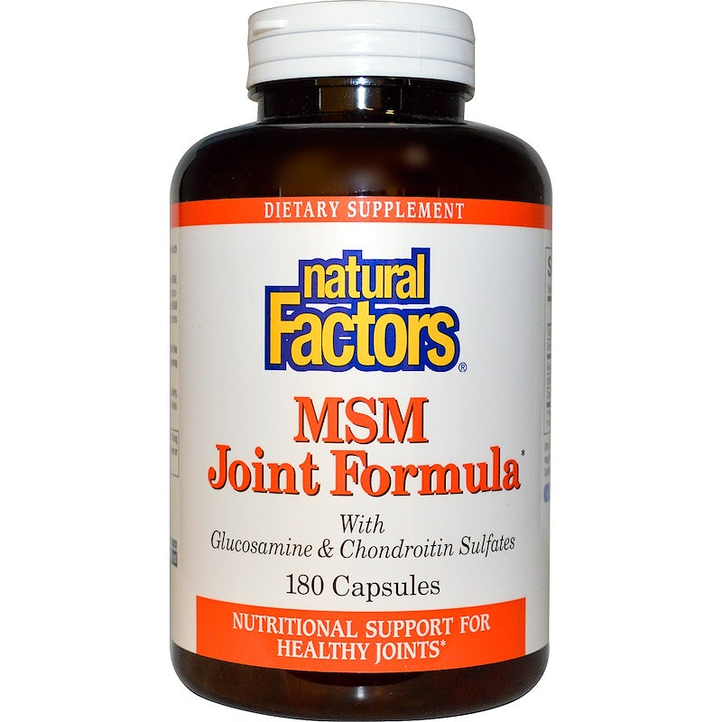 Natural Factors MSM Joint Formula, 180 Capsules – Highland Health Foods